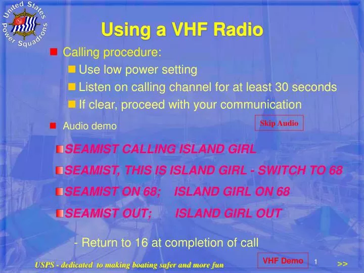 PPT - Using a VHF Radio PowerPoint Presentation, free download - ID:712157