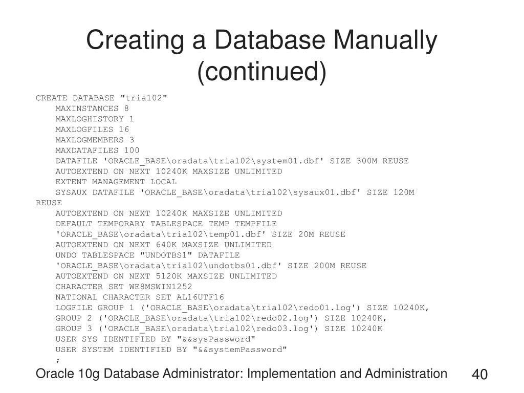 Create Database Manually In Oracle 10g Caqwelane
