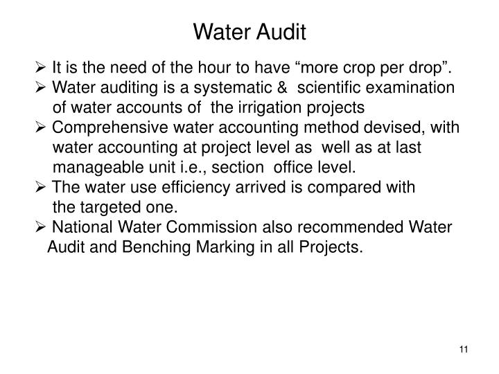PPT - WATER AUDIT PowerPoint Presentation - ID:712388