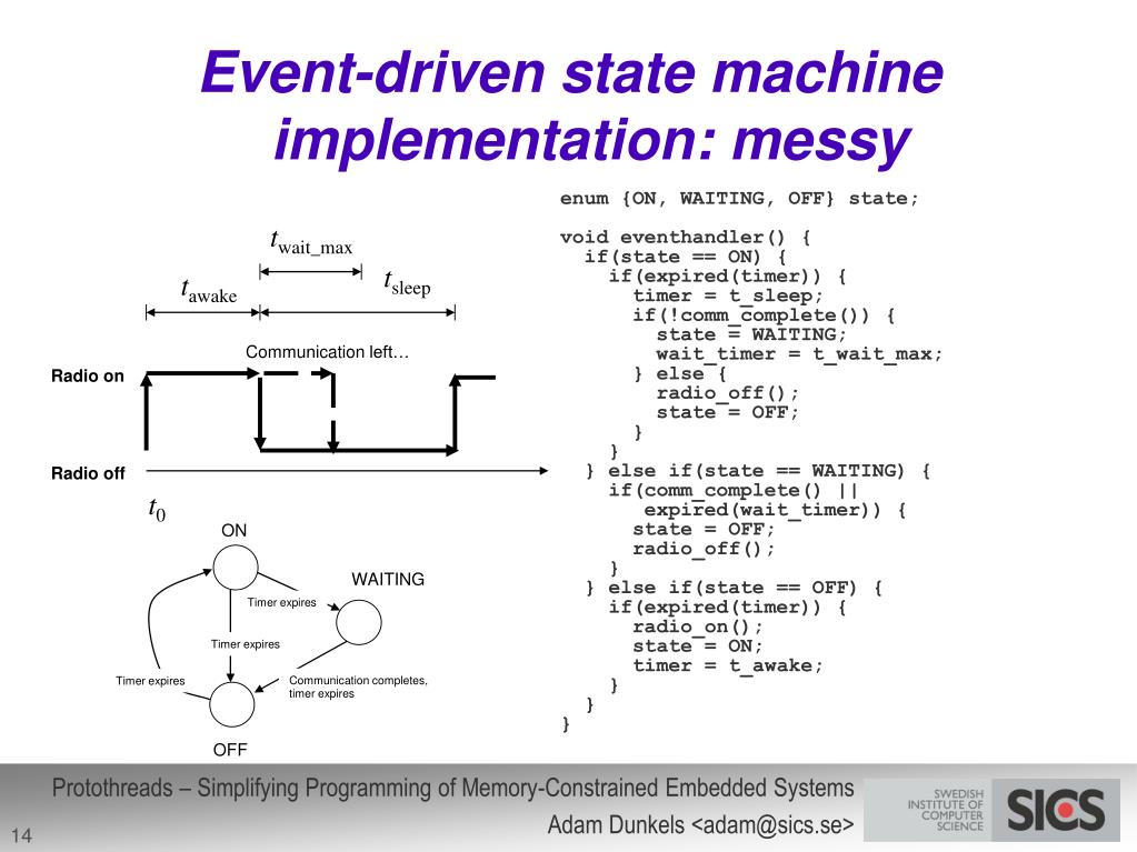 Ppt Protothreads Simplifying Programming Of Memory Constrained Embedded Systems Powerpoint