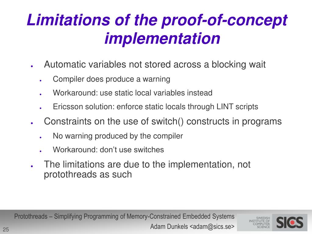 Ppt Protothreads Simplifying Programming Of Memory Constrained Embedded Systems Powerpoint