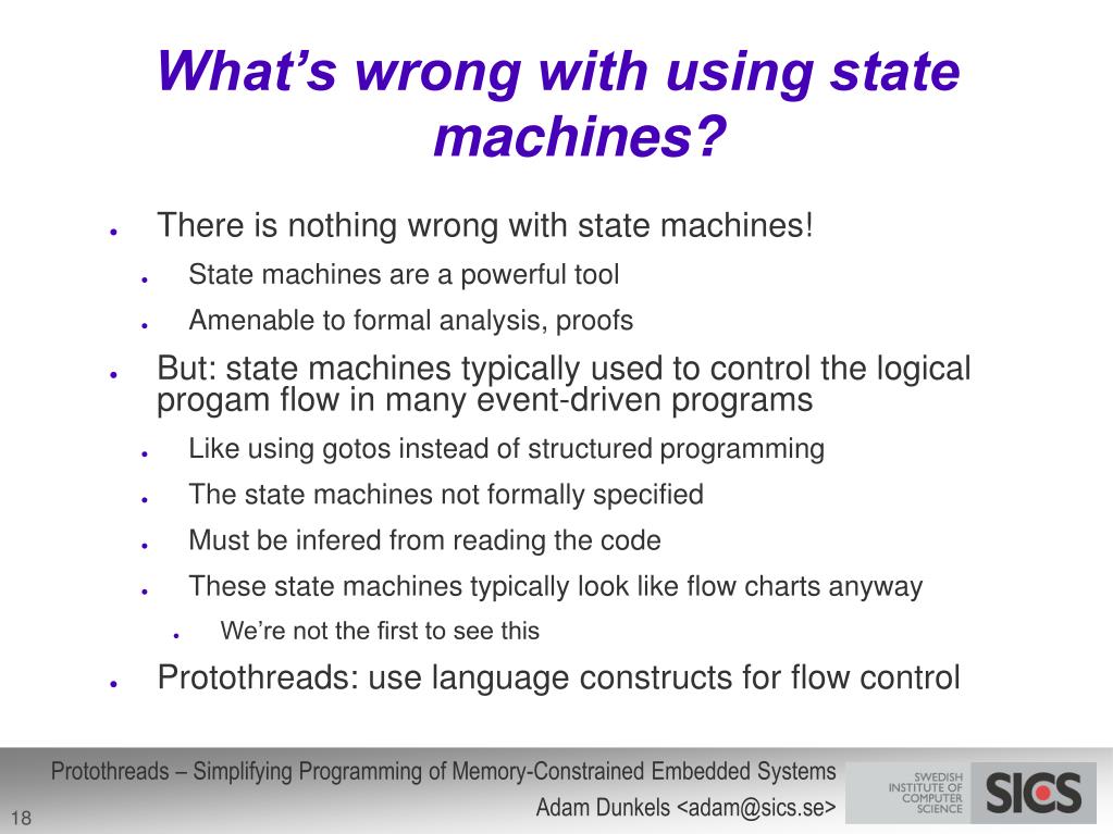 Ppt Protothreads Simplifying Programming Of Memory Constrained Embedded Systems Powerpoint