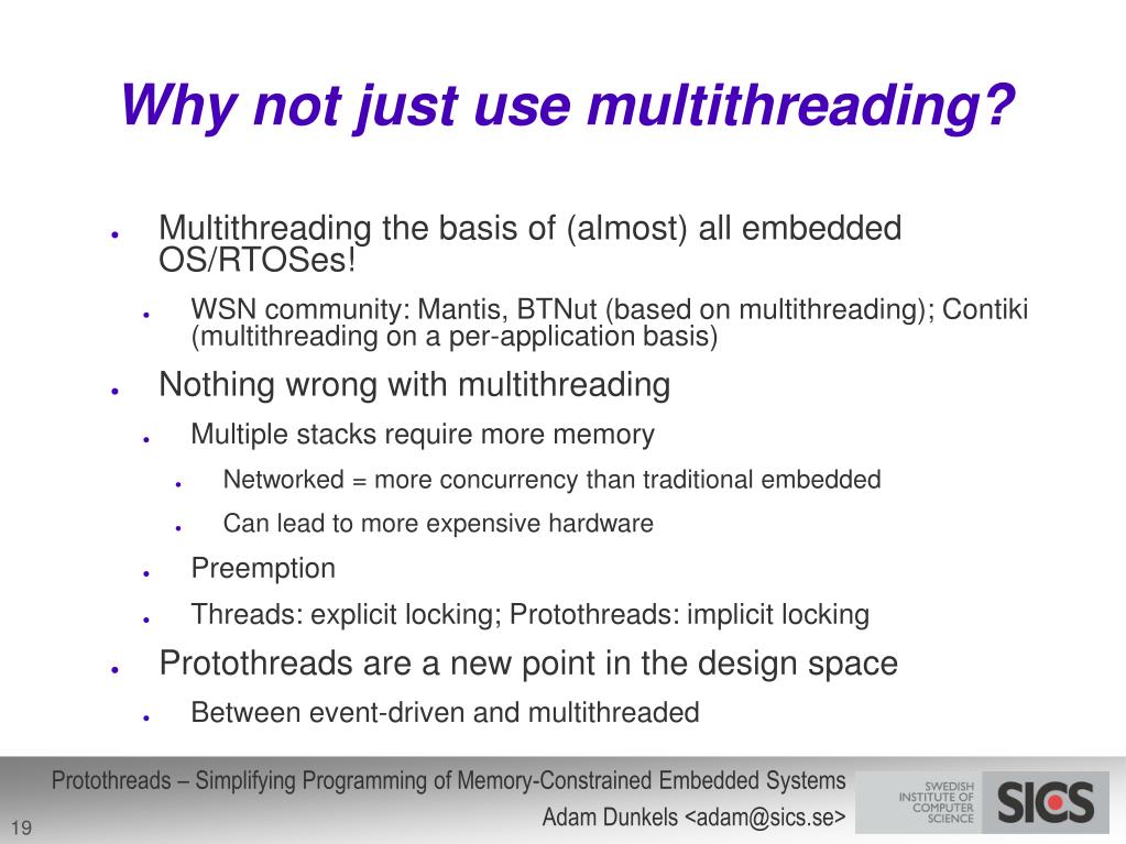 Ppt Protothreads Simplifying Programming Of Memory Constrained Embedded Systems Powerpoint