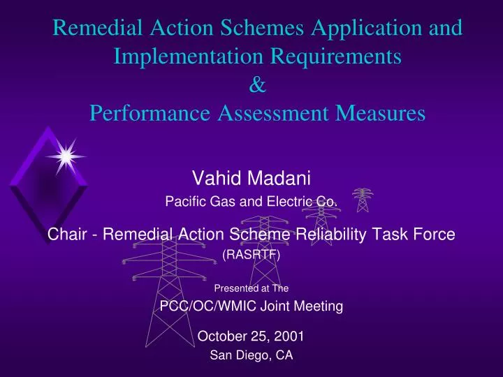 PPT - Remedial Action Schemes Application and Implementation ...