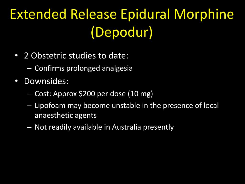 PPT - Novel Techniques for Post Caesarean Analgesia PowerPoint ...