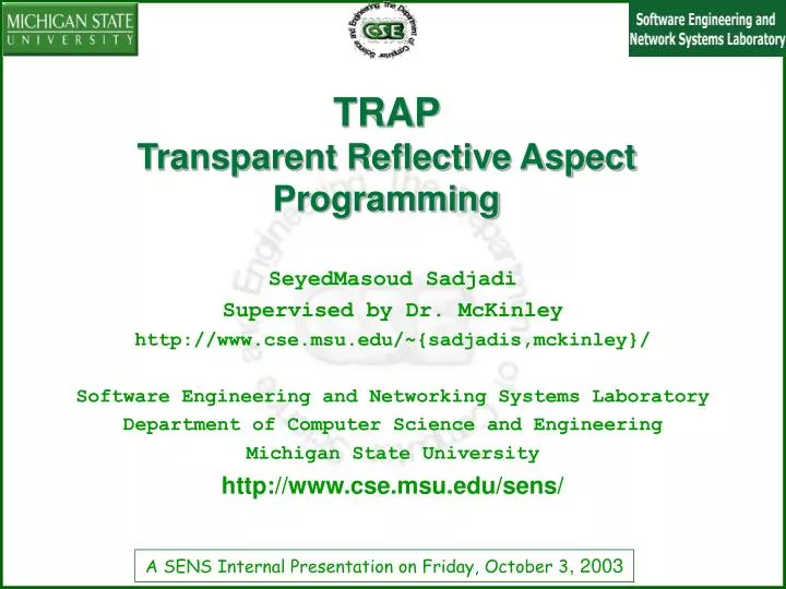 PPT - TRAP Transparent Reflective Aspect Programming PowerPoint ...