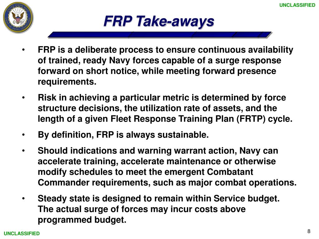 PPT - The Maritime Strategy, Fleet Response Plan & Maintenance ...