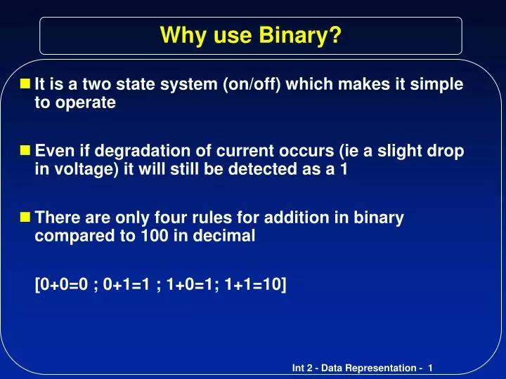 PPT - Why use Binary? PowerPoint Presentation, free download - ID:718961