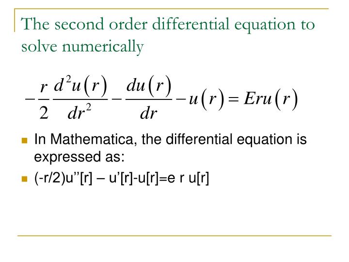 PPT - Solving the radial Schr ö dinger equation of hydrogen atom for l ...