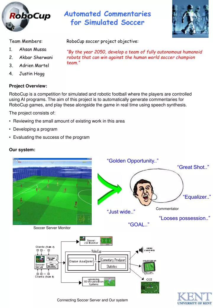 PPT - Automated Commentaries for Simulated Soccer PowerPoint ...