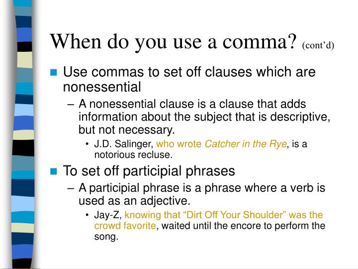PPT - Commas and Semicolons PowerPoint Presentation - ID:721197