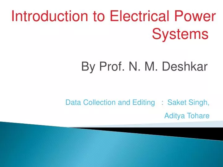 PPT - Introduction to Electrical Power Systems PowerPoint Presentation - ID:721299