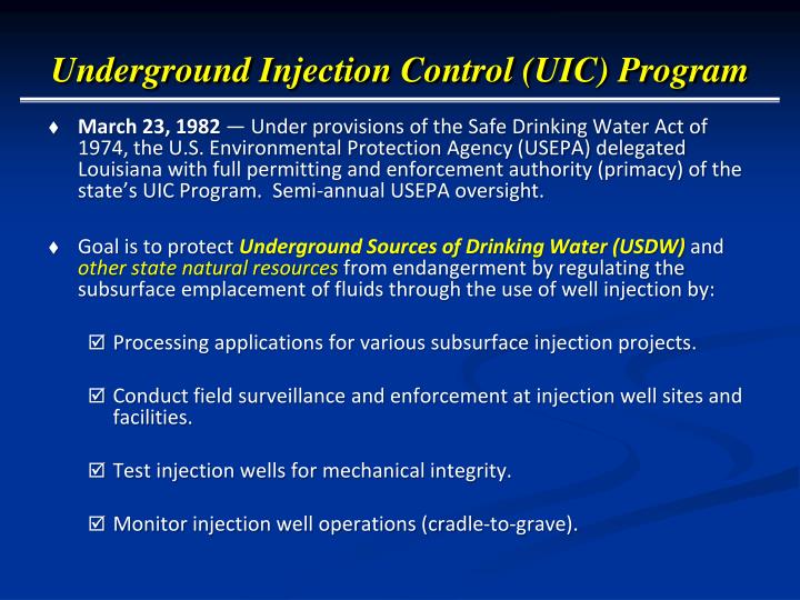 PPT - Louisiana Underground Injection Control Program Workshop ...