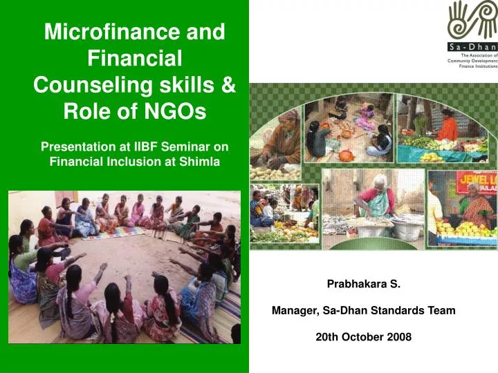 PPT - Microfinance and Financial Counseling skills & Role of NGOs ...