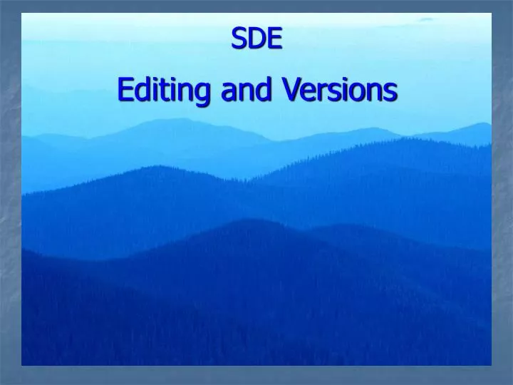 PPT - SDE PowerPoint Presentation, free download - ID:722451
