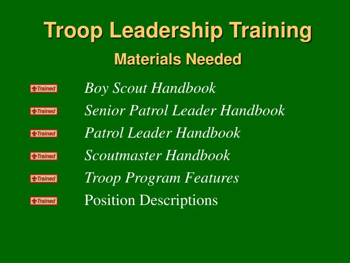 PPT - Troop Leadership Training PowerPoint Presentation - ID:724335