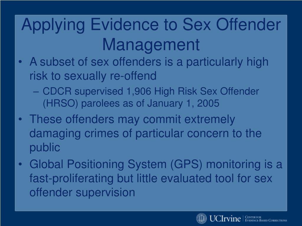 Ppt Gps Monitoring Of High Risk Sex Offenders Evaluation Of The