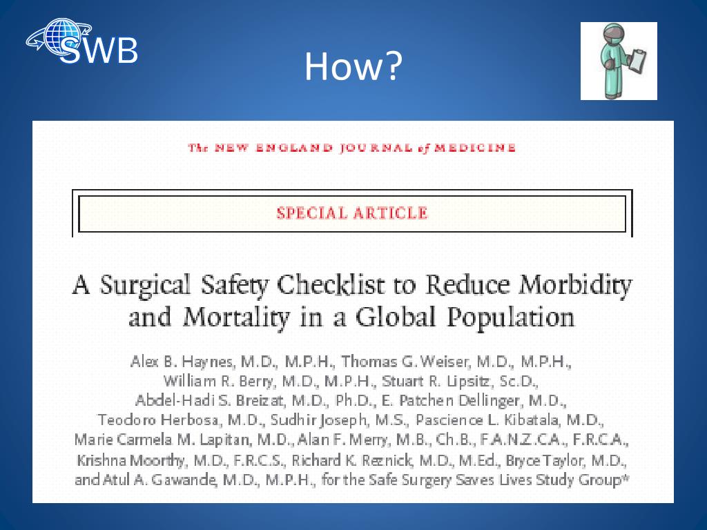 PPT - WHO Surgical Safety List SAFE SURGERY SAVES LIVES! PowerPoint ...