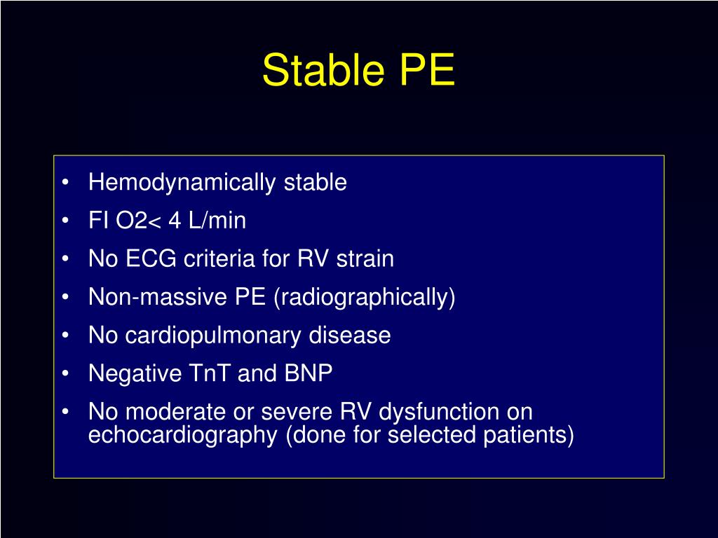 PPT - Outpatient Treatment of Acute Pulmonary Embolism: Review of ...