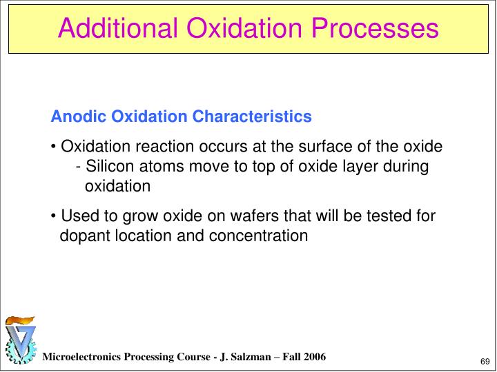 PPT - Microelectronics Processing Oxidation PowerPoint Presentation ...