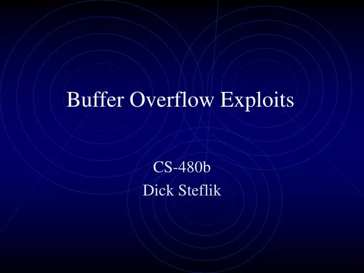 PPT - Buffer Overflow Exploits PowerPoint Presentation, free download ...