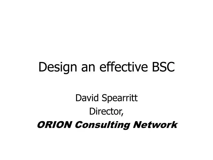 PPT - Design an effective BSC PowerPoint Presentation, free download ...