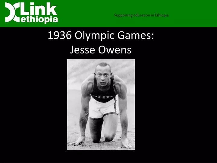PPT - 1936 Olympic Games: Jesse Owens PowerPoint Presentation, free ...