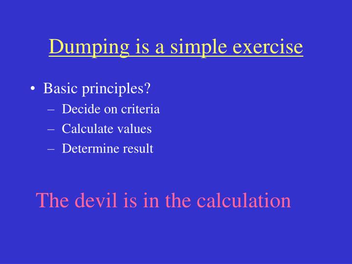 PPT - DUMPING PowerPoint Presentation - ID:730193