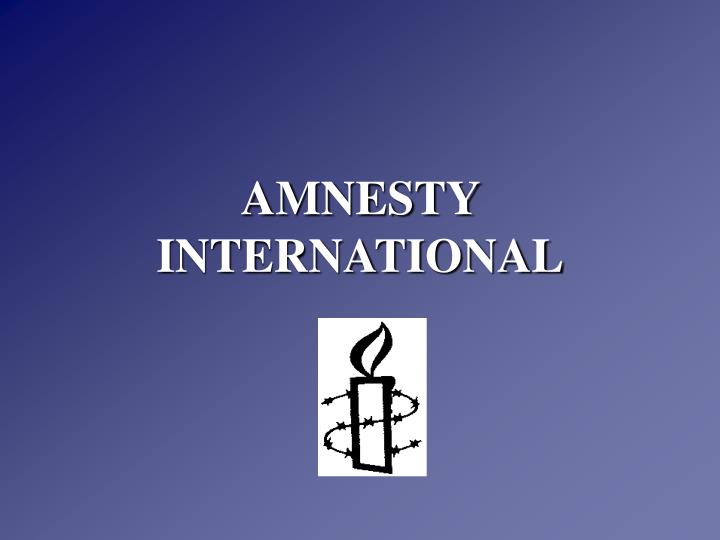 PPT - AMNESTY INTERNATIONAL PowerPoint Presentation - ID:730706