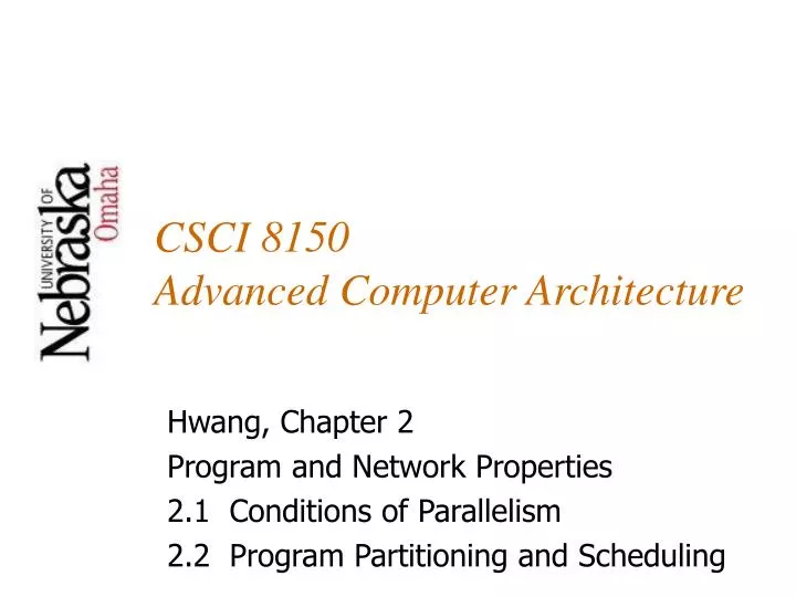 Ppt Csci 8150 Advanced Computer Architecture Powerpoint Presentation Id731358
