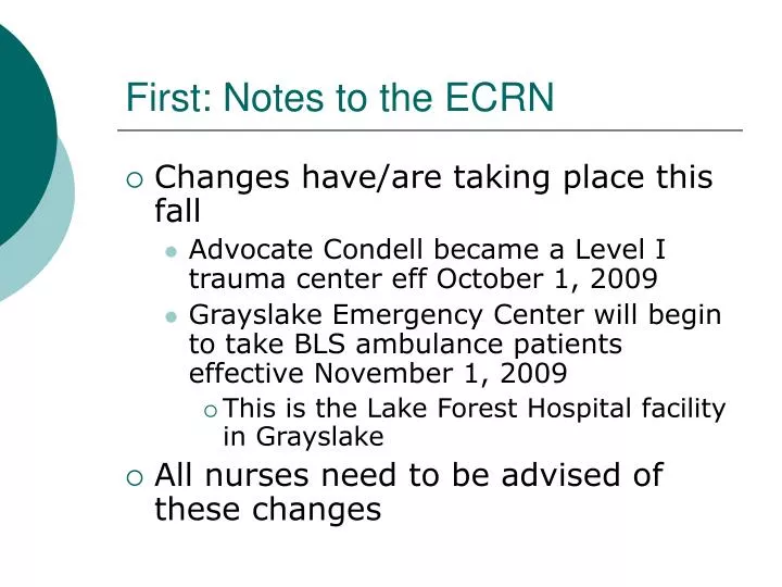 PPT - First: Notes to the ECRN PowerPoint Presentation, free download ...