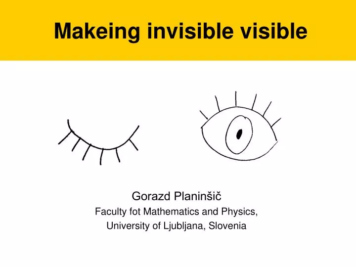 PPT - Makeing invisible visible PowerPoint Presentation, free download ...