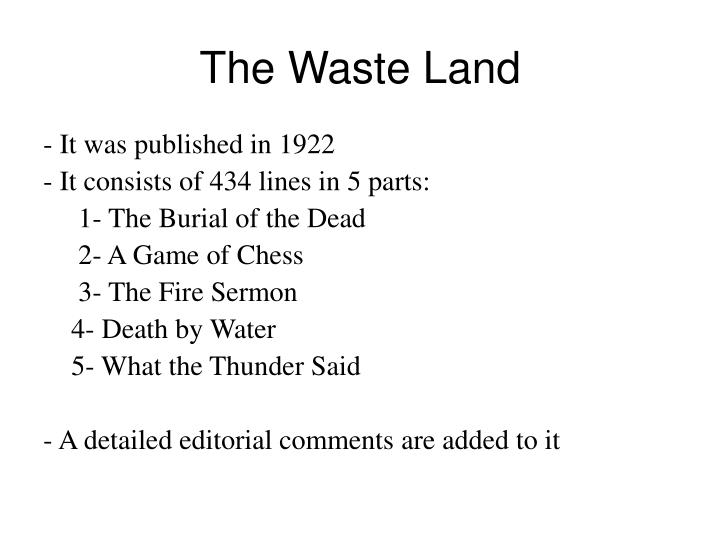 PPT - Introduction to The Waste Land PowerPoint Presentation - ID:732620