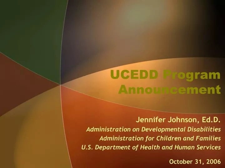 PPT - UCEDD Program Announcement PowerPoint Presentation, free download - ID:732885