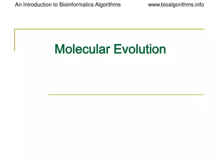 PPT - Molecular Evolution PowerPoint Presentation, free download - ID ...