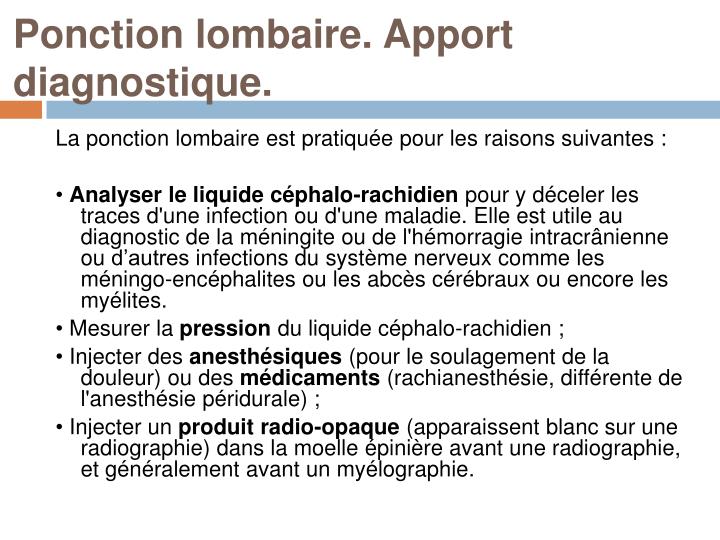 Valeurs Normales Ponction Lombaire – TSDG