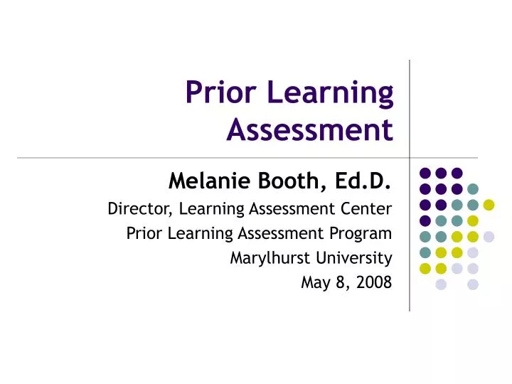 PPT - Prior Learning Assessment PowerPoint Presentation, free download ...