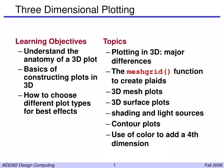 PPT - Three Dimensional Plotting PowerPoint Presentation, free download ... PPT - Three Dimensional Plotting PowerPoint Presentation, free download ...
