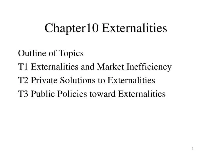 PPT - Chapter10 Externalities PowerPoint Presentation, free download ...