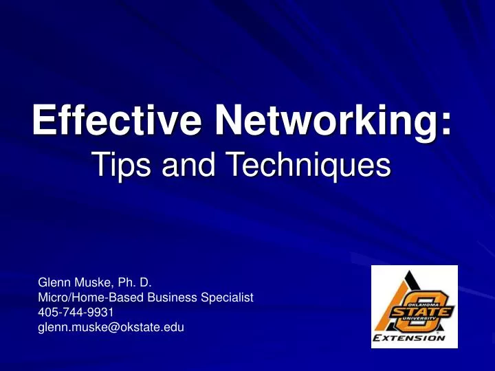 PPT - Effective Networking: Tips and Techniques PowerPoint Presentation ...