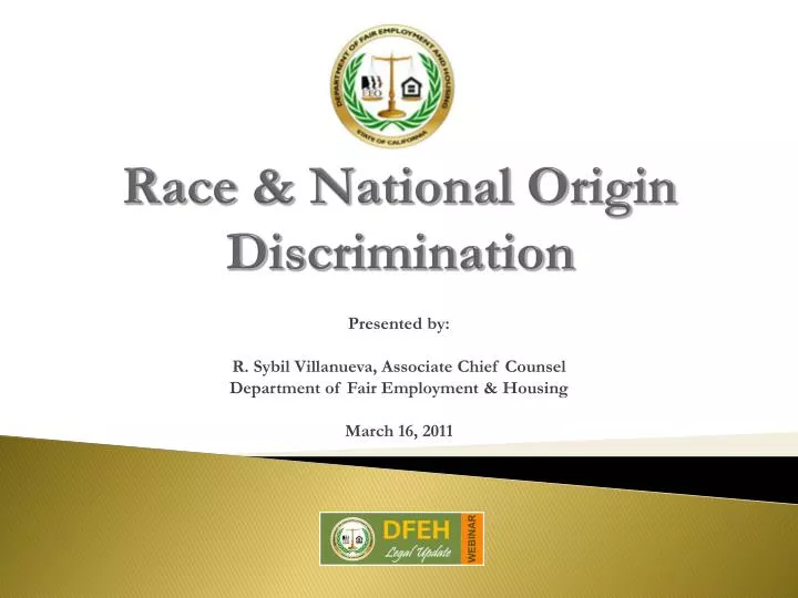 PPT - Race & National Origin Discrimination PowerPoint Presentation ...