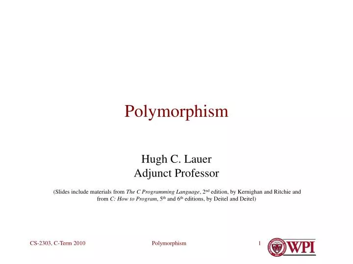 PPT - Polymorphism PowerPoint Presentation, free download - ID:736588