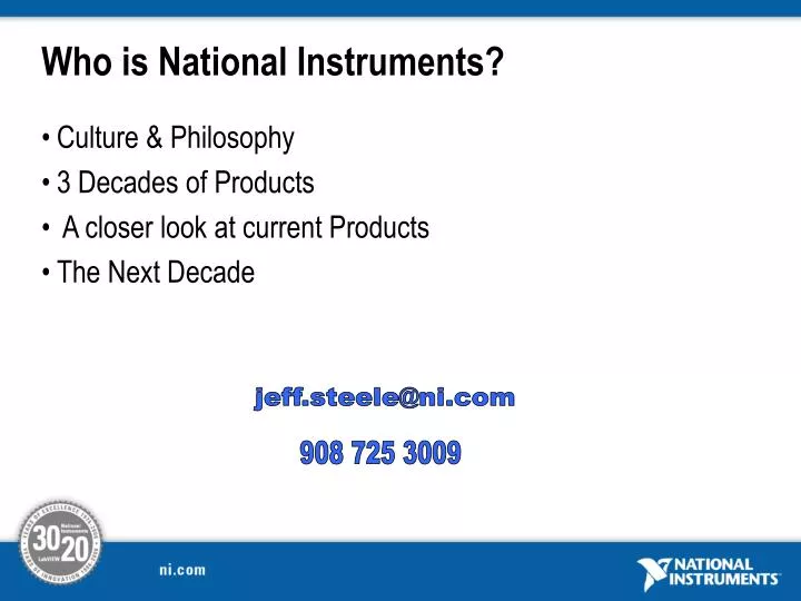 PPT - Who is National Instruments? PowerPoint Presentation, free ...