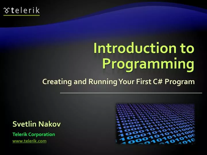 PPT - Introduction to Programming PowerPoint Presentation, free ...