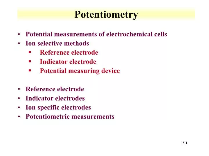 PPT - Potentiometry PowerPoint Presentation, free download - ID:737892