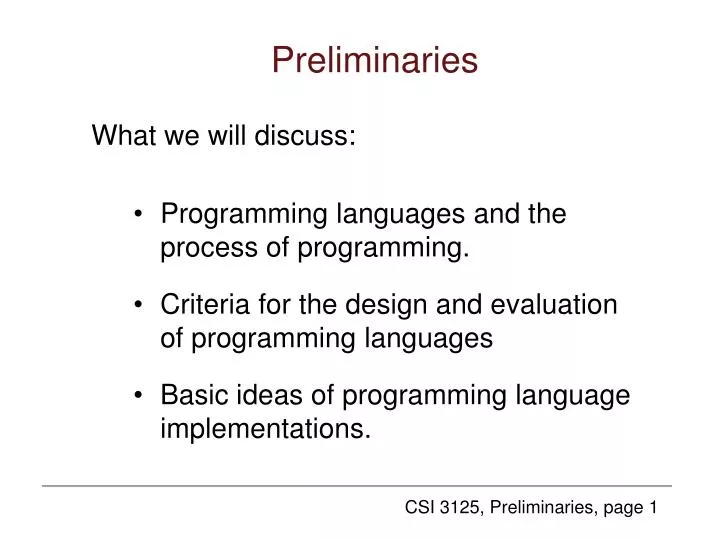 PPT - Preliminaries PowerPoint Presentation, free download - ID:738192