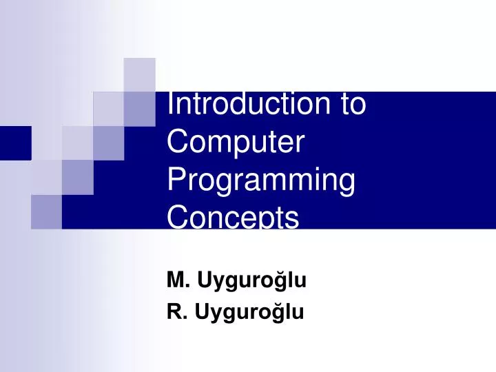 Ppt Introduction To Computer Programming Concepts Powerpoint 5850
