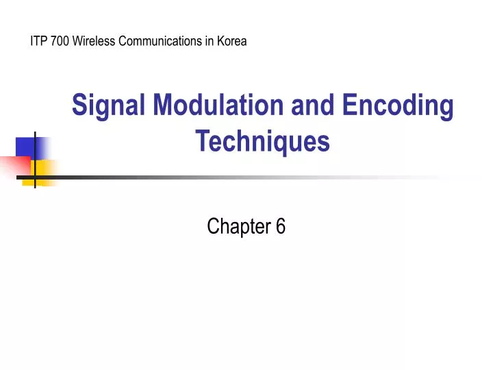 PPT - Signal Modulation and Encoding Techniques PowerPoint Presentation ...