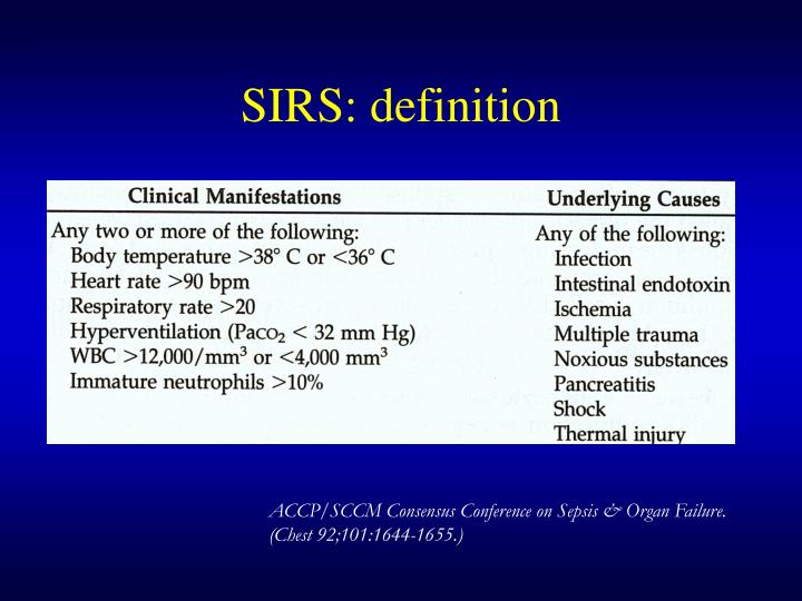 PPT - SIRS & Sepsis PowerPoint Presentation - ID:741372