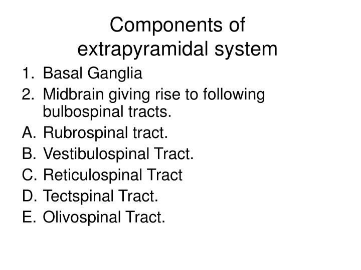Flow Chart Of Extrapyramidal System